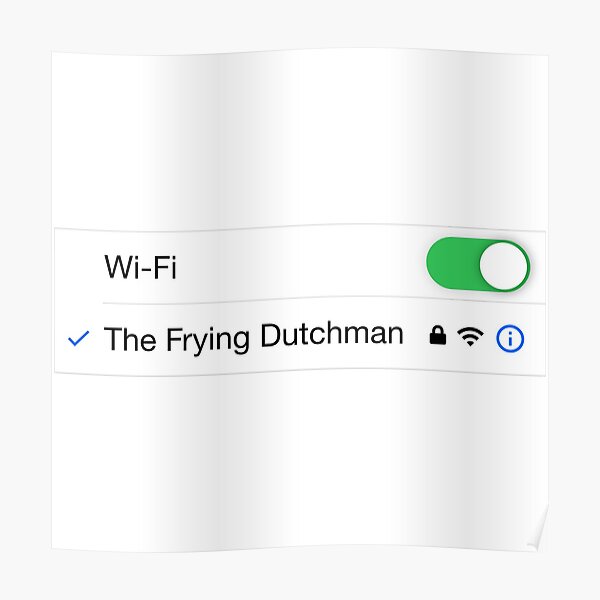 "The Frying Dutchman Funny Simpsons WiFi Network Design" Poster by ...