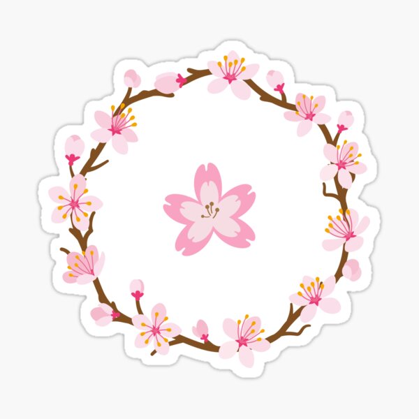 "sakura flowers" Sticker by ismaelart | Redbubble