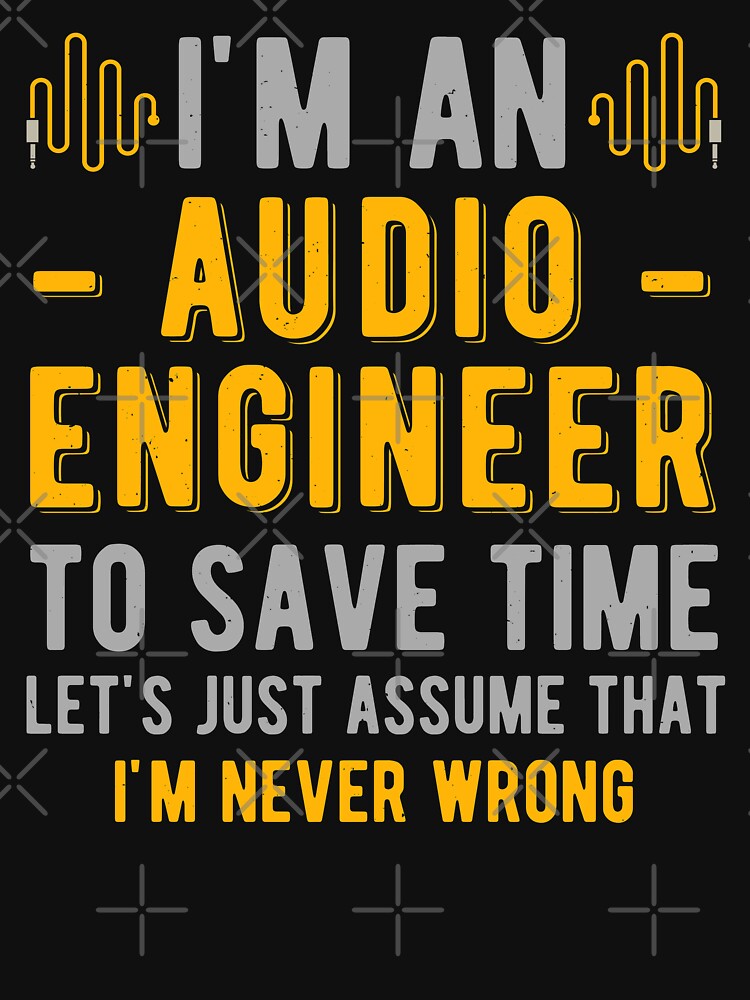 "Funny Audio Sound Engineer" Essential T-Shirt for Sale by ...