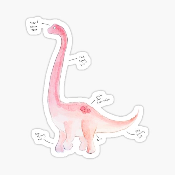 "Brachiosaurus" Sticker for Sale by JurassicArt | Redbubble