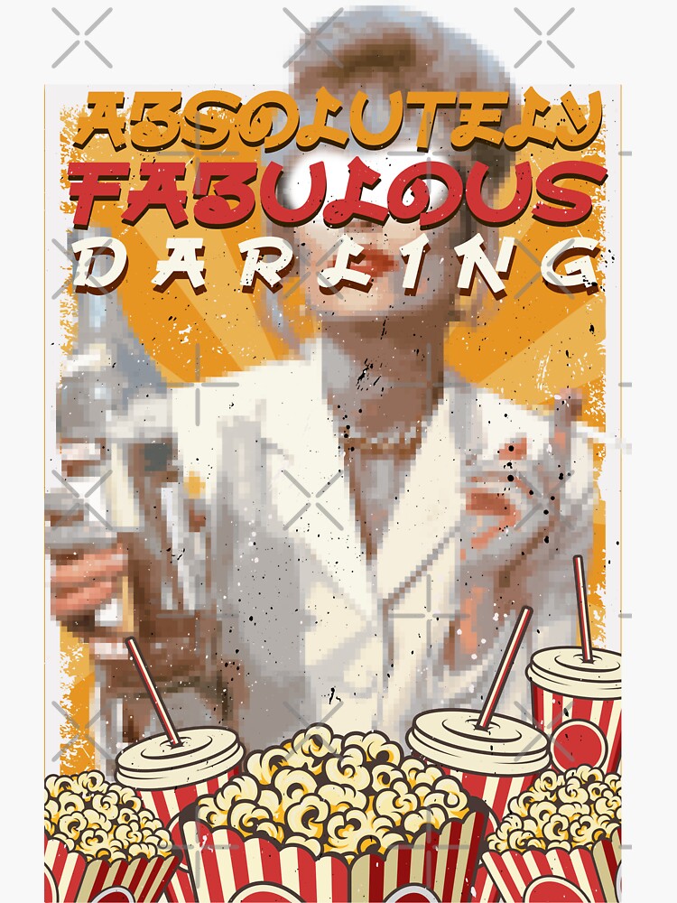"ABSOLUTELY FABULOUS DARLING CARTOON" Sticker by itsLedOo | Redbubble