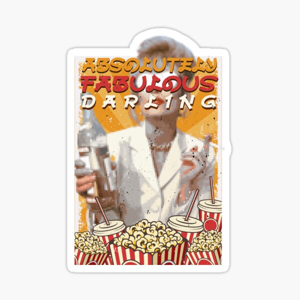 "ABSOLUTELY FABULOUS DARLING CARTOON" Sticker by itsLedOo | Redbubble
