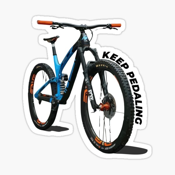 "Keep Pedaling" Sticker for Sale by lurapalo | Redbubble
