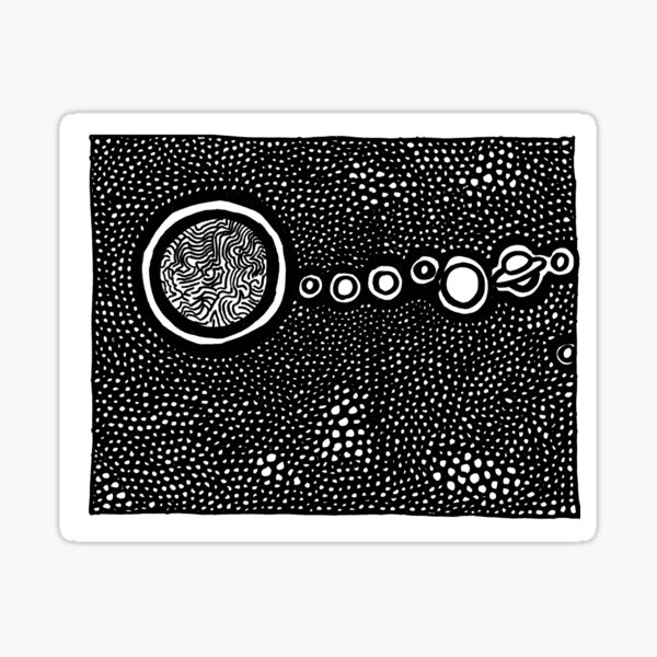 "Solar System Seen from Planet Nine" Sticker by ParaPrints | Redbubble