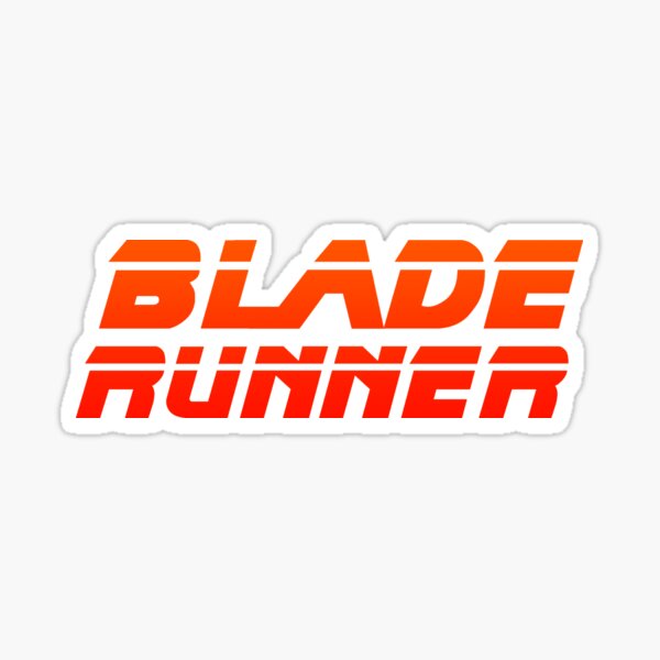 "Blade Runner Logo Gradient" Sticker for Sale by haz5077 | Redbubble