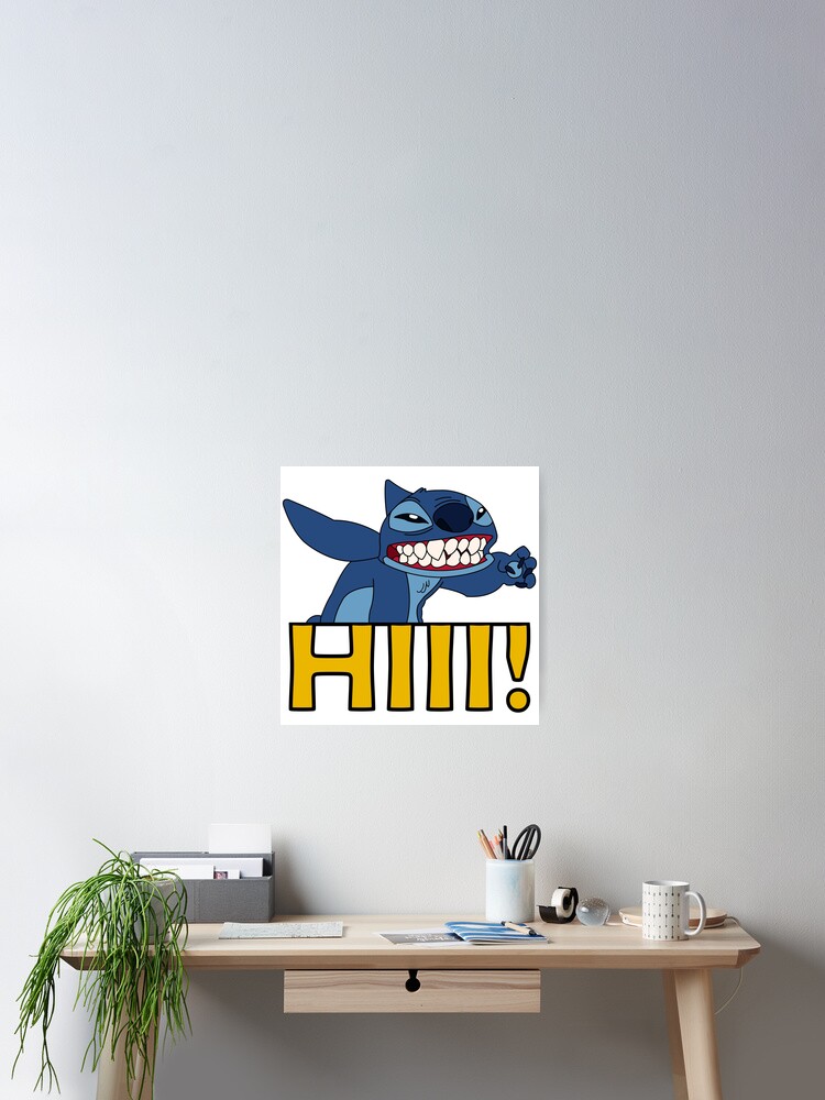 "Stitch Meme - Hiii !" Poster for Sale by TheRedPrincess | Redbubble