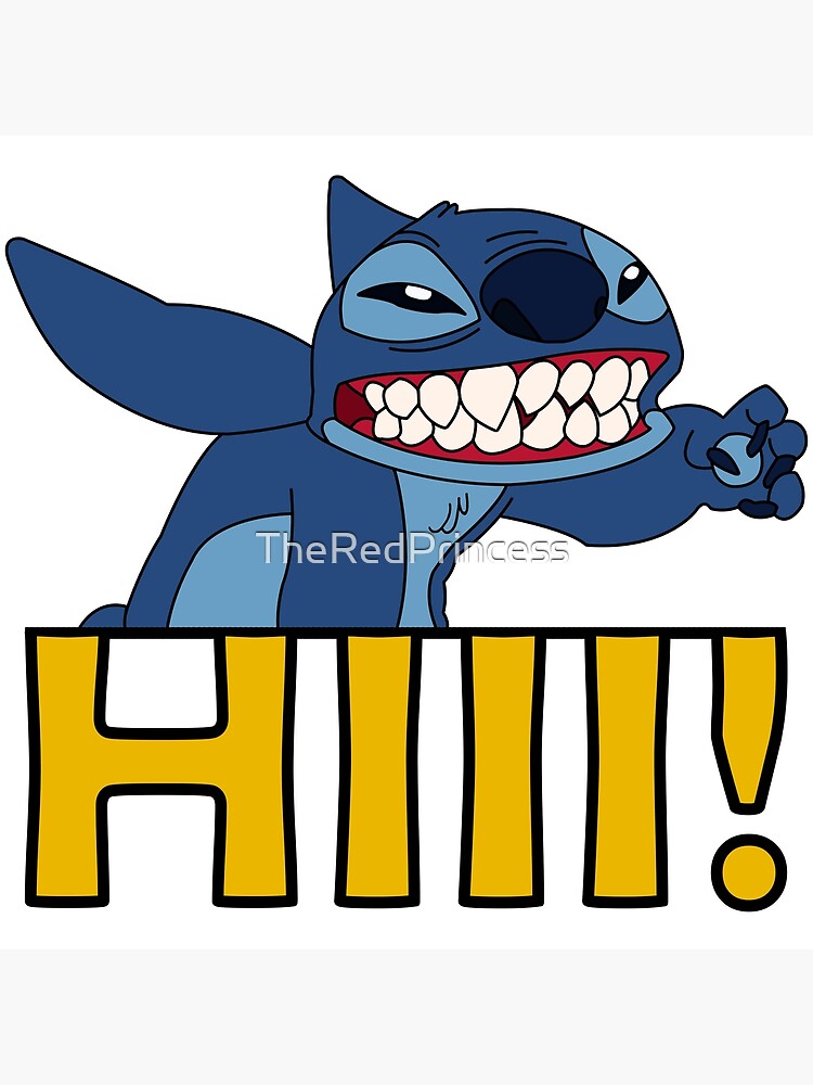 "Stitch Meme - Hiii !" Poster for Sale by TheRedPrincess | Redbubble
