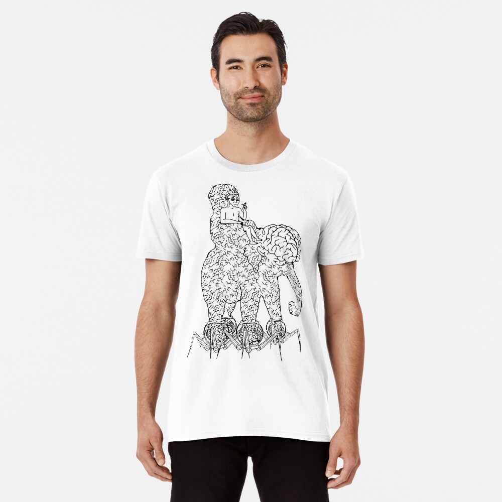 "Wojak Brain Walking On Brains Meme *HIGH QUALITY*" Art Board Print for ...