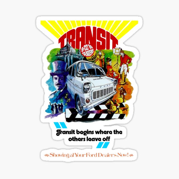 "FORD TRANSIT" Sticker for Sale by ThrowbackMotors | Redbubble