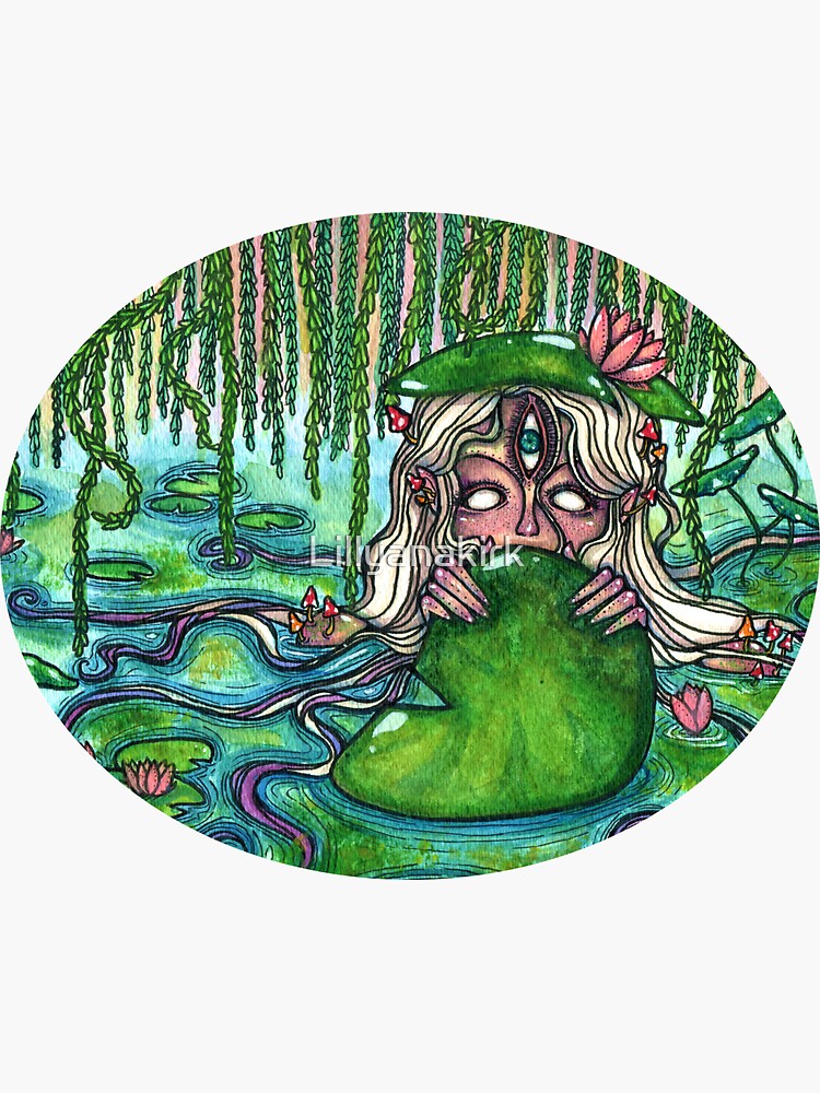 "Swamp Goddess" Sticker for Sale by Lillyanakirk | Redbubble
