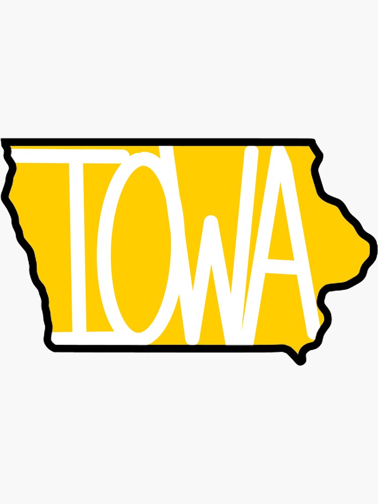 "Iowa State Outline Sticker" Sticker for Sale by Meganb1220 | Redbubble