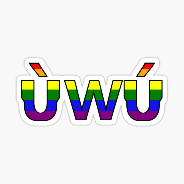 "LGBT pride uwu cute kawaii face" Sticker by CerisGyan | Redbubble