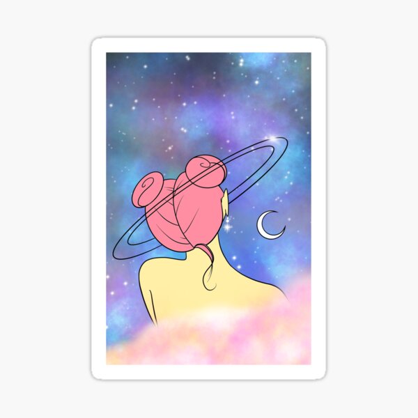 "Space Girl" Sticker by Sin-Flower | Redbubble