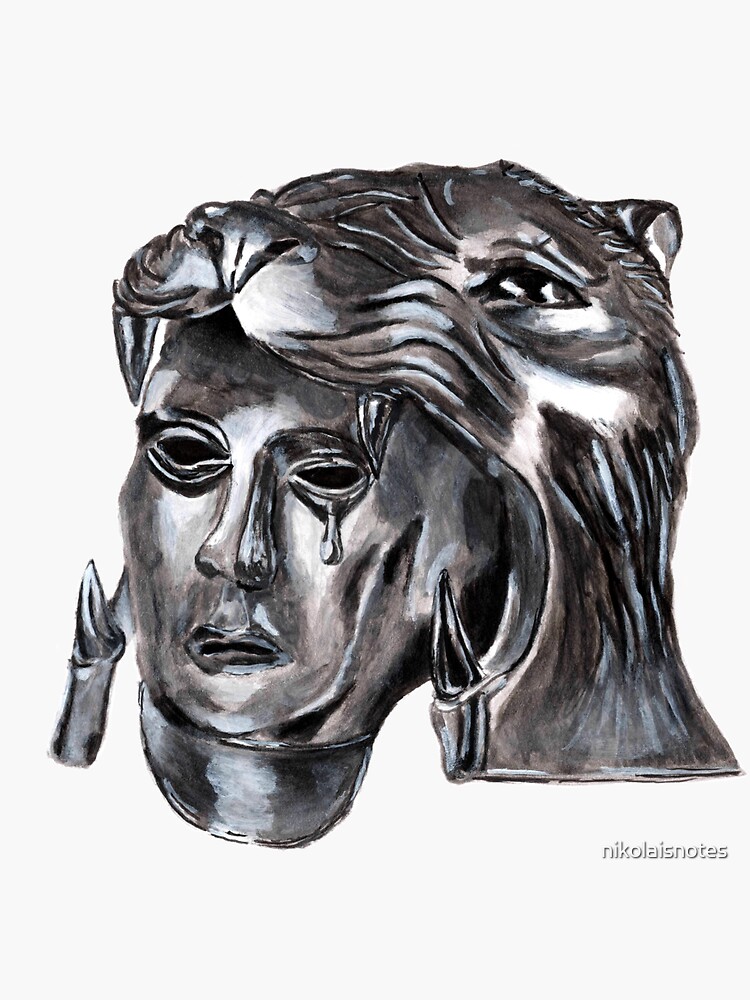 "Gladiator Helmet" Sticker for Sale by nikolaisnotes | Redbubble