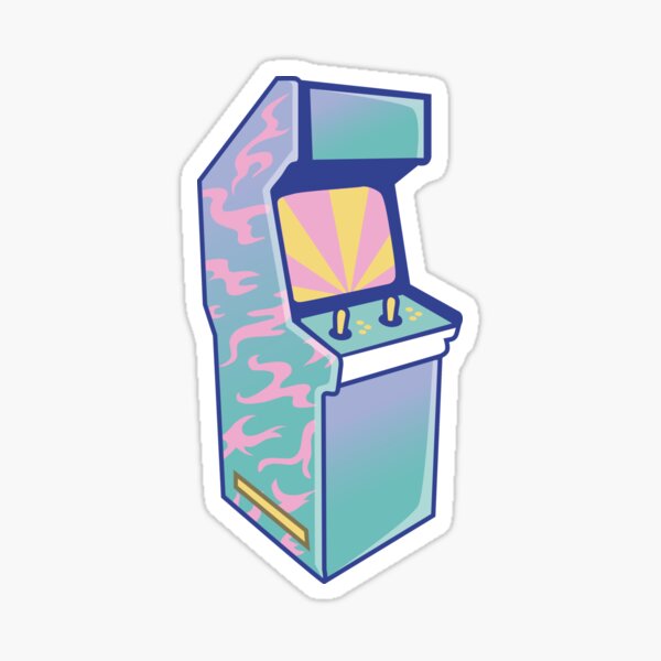 " ARCADE GAME ANIME" Sticker by Hairyzulu | Redbubble