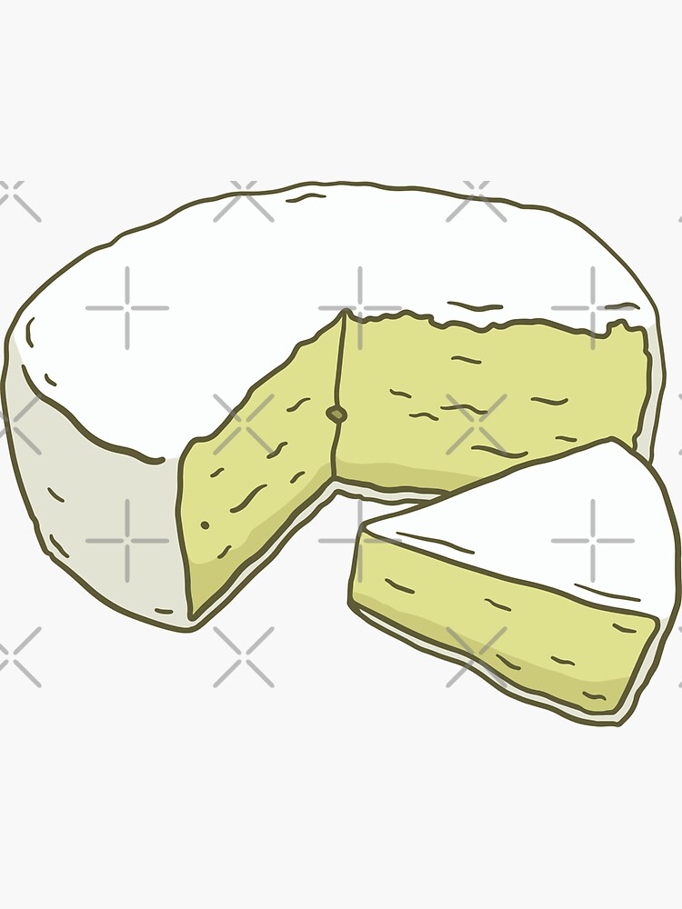 "BRIE CHEESE" Sticker for Sale by Uhhnad | Redbubble