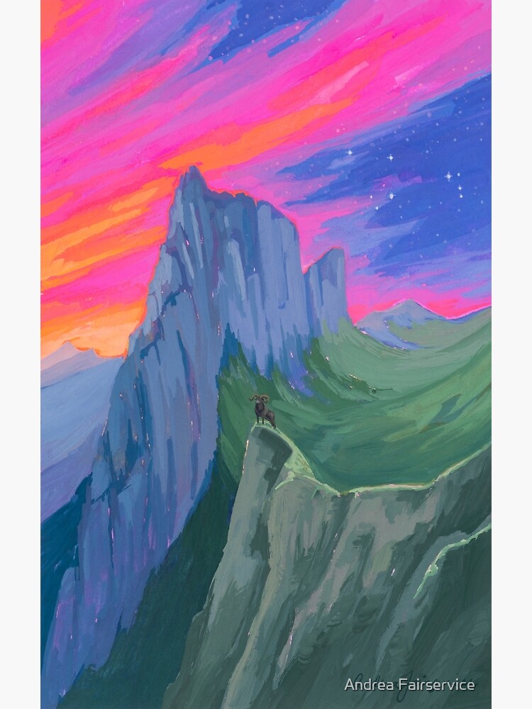 "Zodiac Signs as Landscape Paintings - Aries" Art Print for Sale by ...