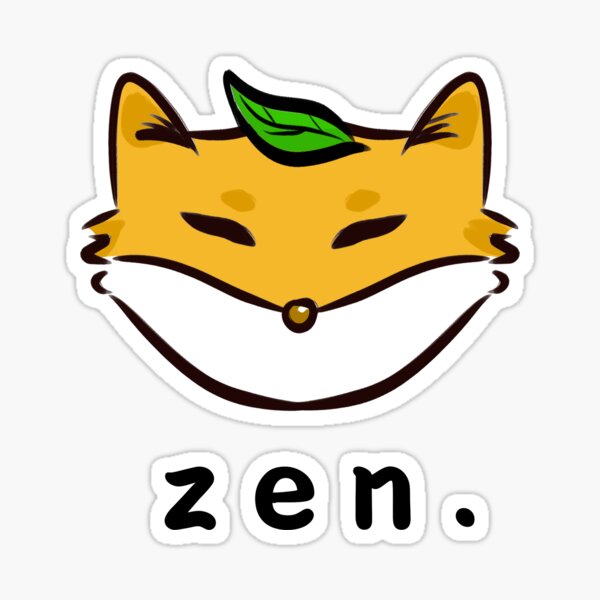 "Zen Fox" Sticker for Sale by origamibiru | Redbubble