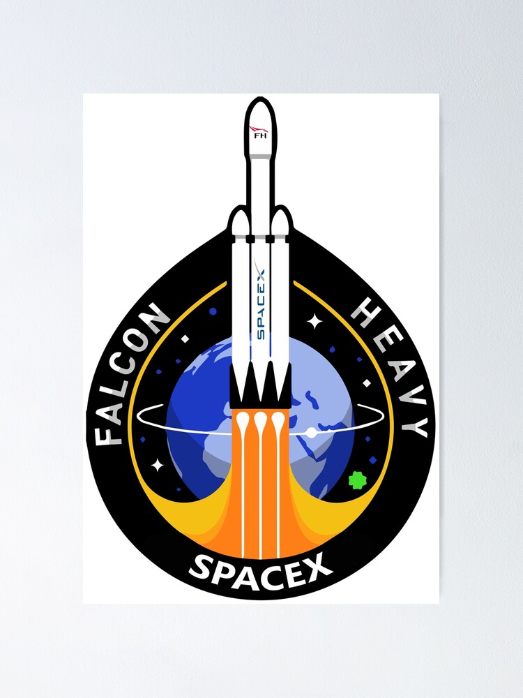"SpaceX Falcon Heavy" Poster for Sale by -Stack- | Redbubble