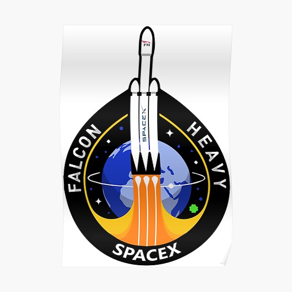 "SpaceX Falcon Heavy" Poster for Sale by -Stack- | Redbubble
