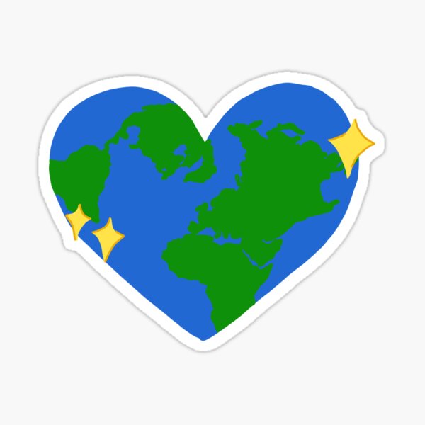 "Earth Heart Sticker" Sticker by signsbeanieart | Redbubble