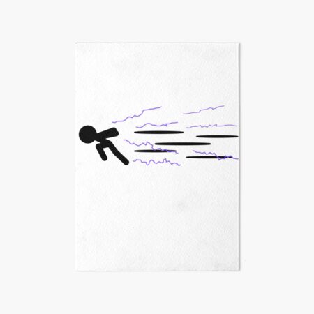 "Stickman running superspeed stickfigure" Art Board Print by ...