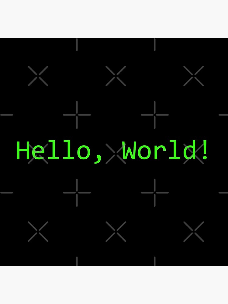 "Hello, World! Programming Terminal Green" Art Board Print for Sale by ...