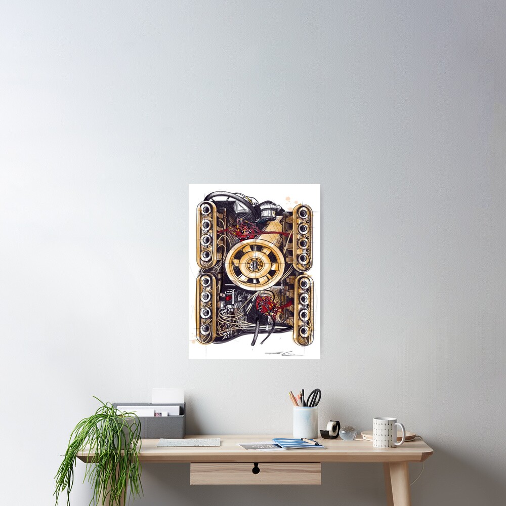 "Le Mans 917 V12 Engine" Poster for Sale by Master-bg | Redbubble