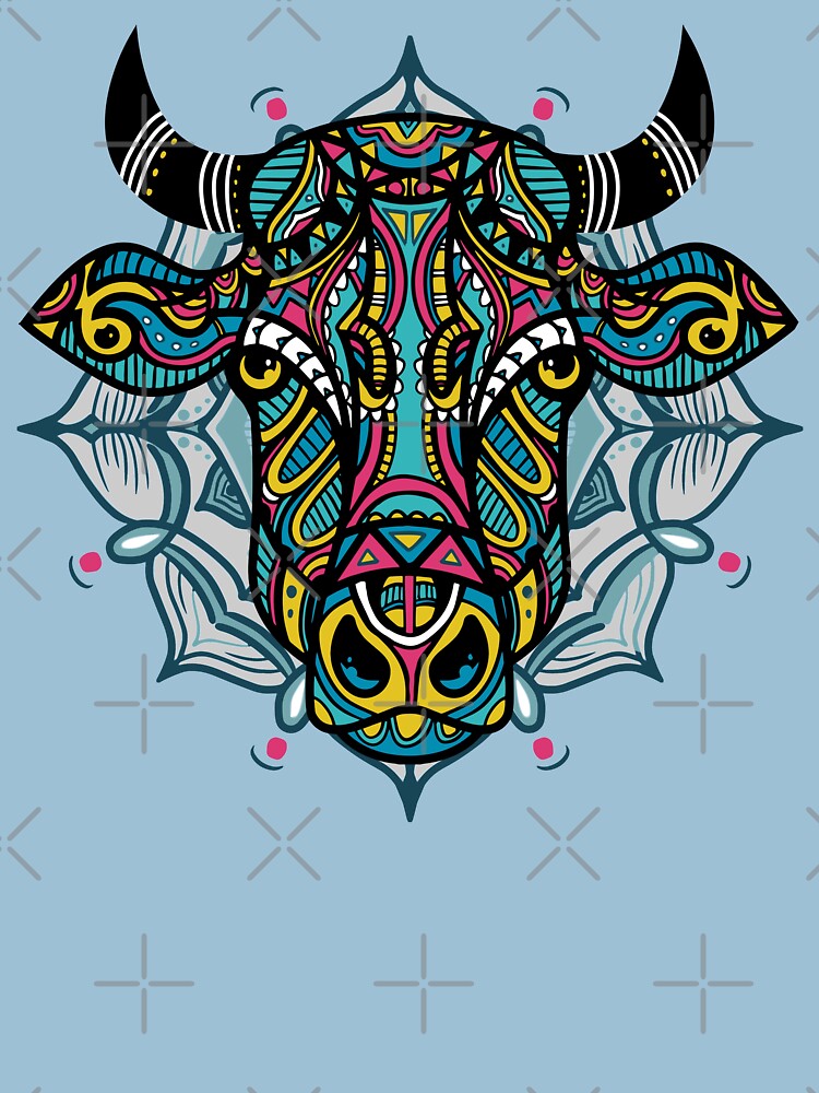 "Mandala Bull for Coloring Fans" T-shirt for Sale by Frosty1489 ...