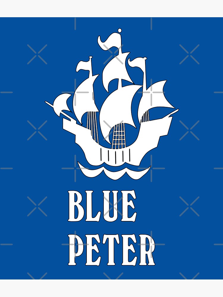 "beebthings Blue Peter text 4" Sticker for Sale by beebthings | Redbubble