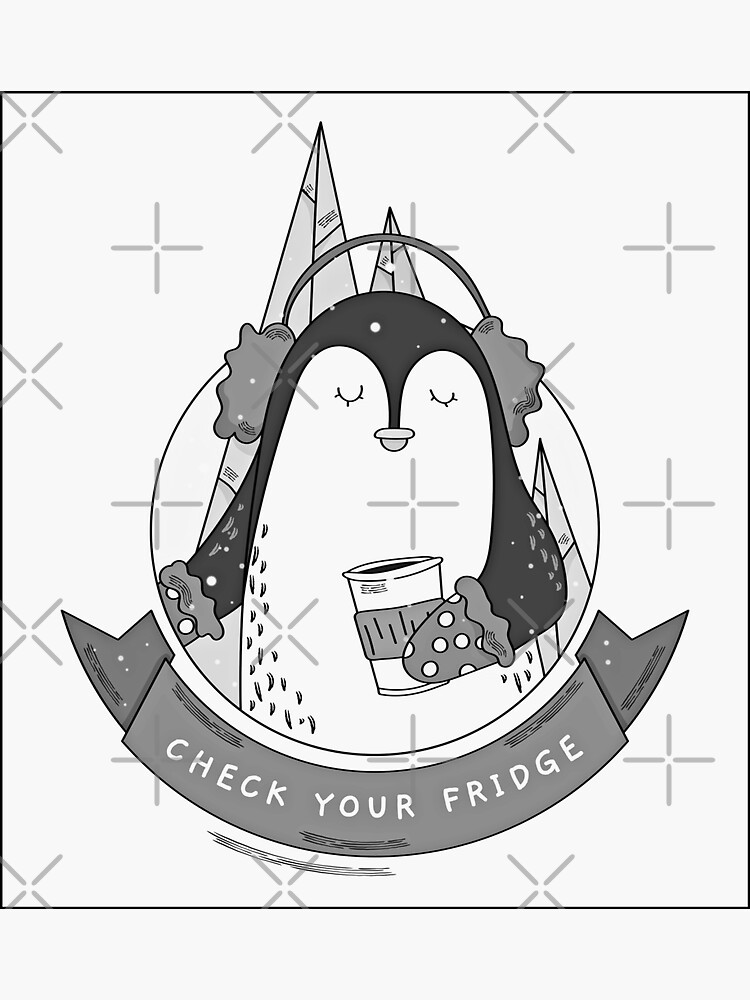 "Check Your Fridge (Clear)" Sticker for Sale by TeachUrb | Redbubble