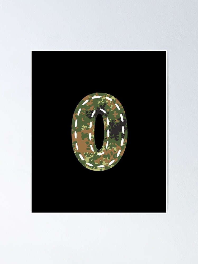 "0 number camouflage stain Bundeswehr sewn" Poster for Sale by ...