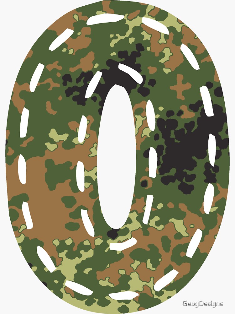 Pegatina «0 número mancha de camuflaje cosido Bundeswehr» de ...