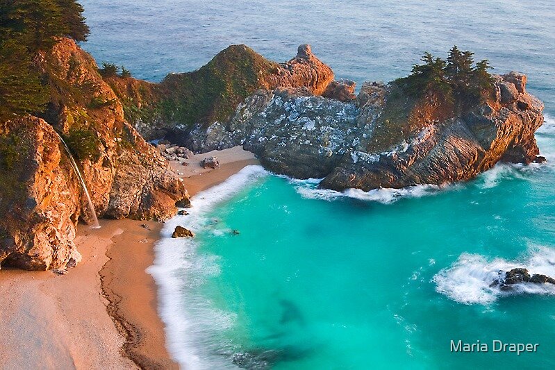 "McWay Falls, Big Sur, California" by Maria Draper | Redbubble