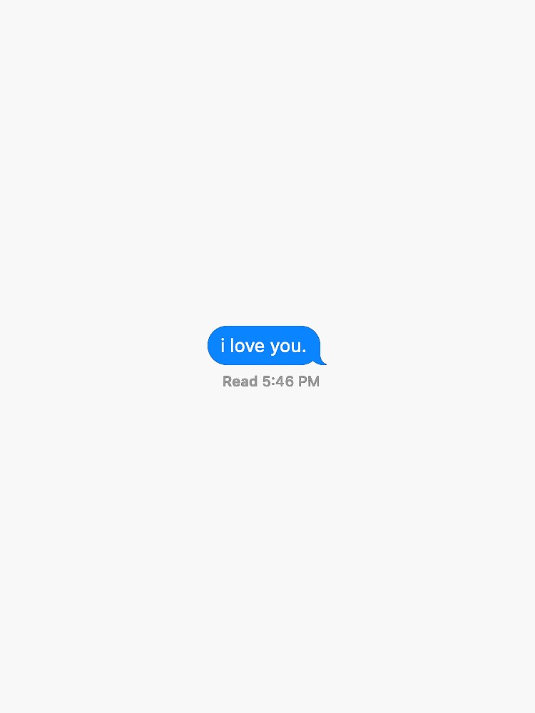 "i love you left on read " Sticker by ceIesta | Redbubble