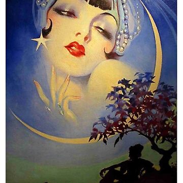 "LADY in the MOON : Vintage 1927 Magazine Advertising Print" Art Print ...