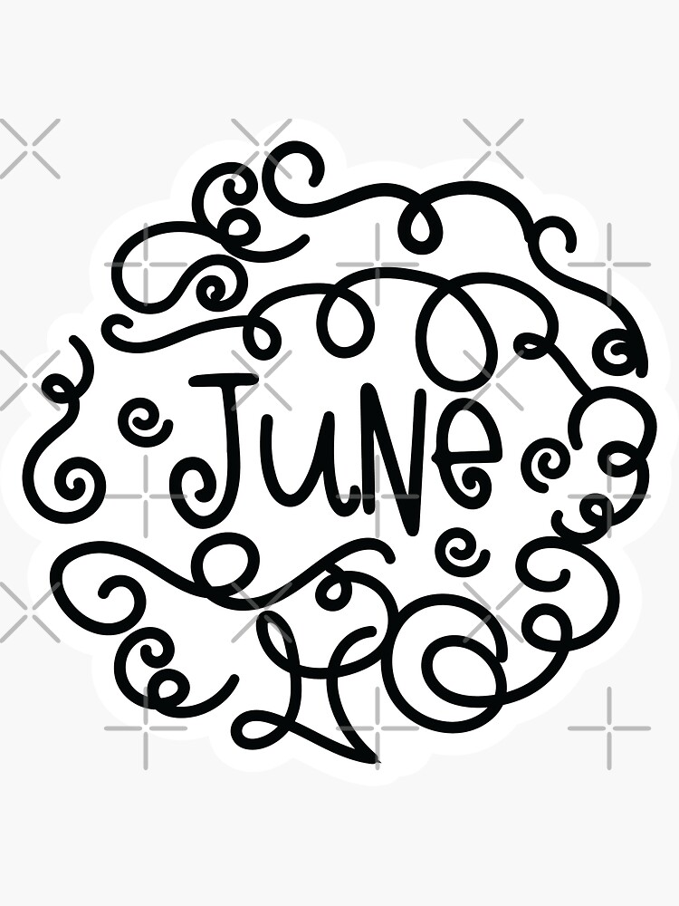 "June Doodle Planner Sticker " Sticker for Sale by MysticMagpie | Redbubble