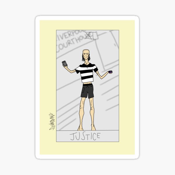 "Justice" Sticker for Sale by scumstainz | Redbubble