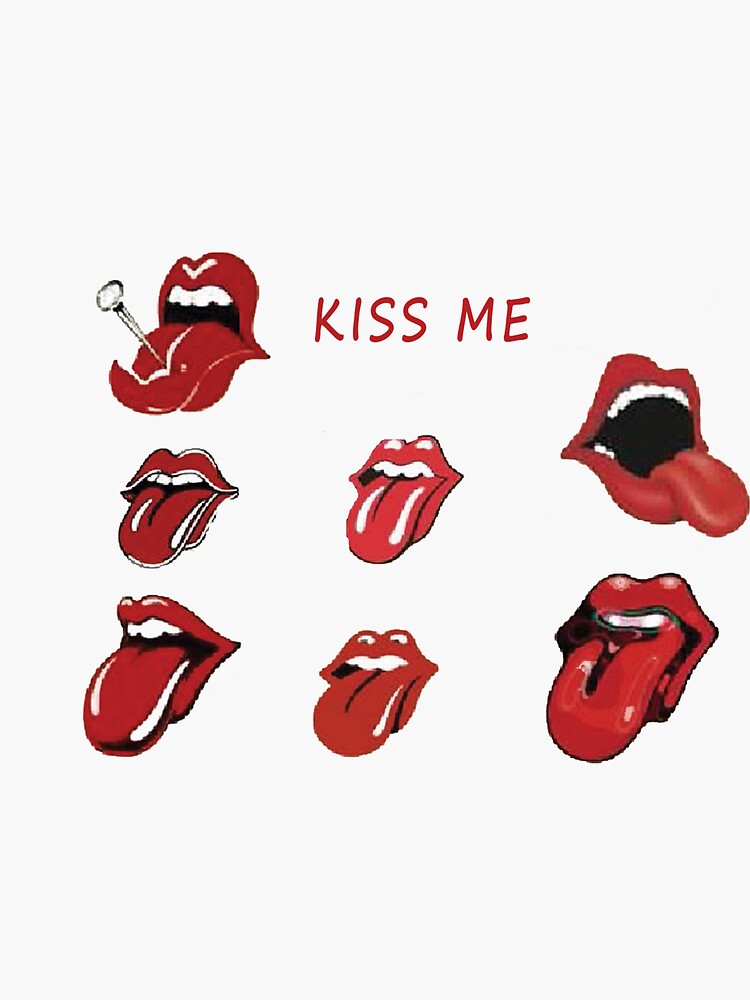 "kiss me" Sticker for Sale by tsyfitsanova | Redbubble