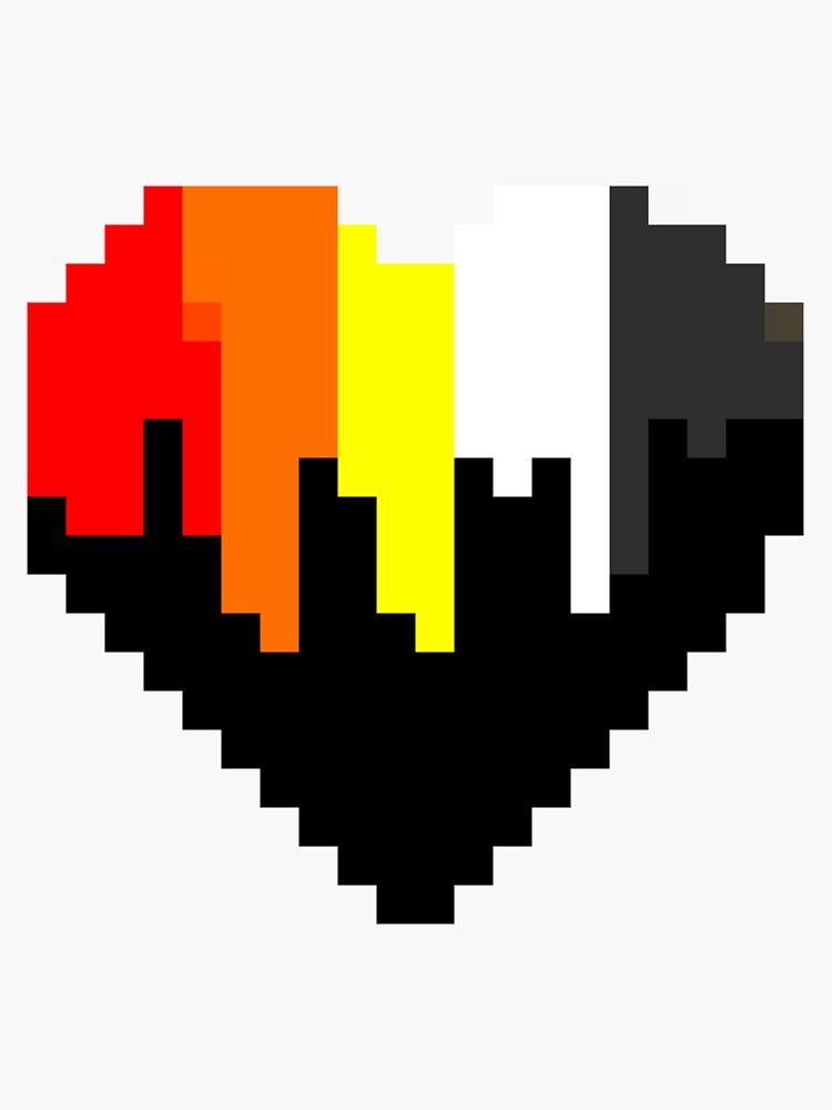 "Lithromantic Pixel Heart" Sticker for Sale by PadmePanda | Redbubble