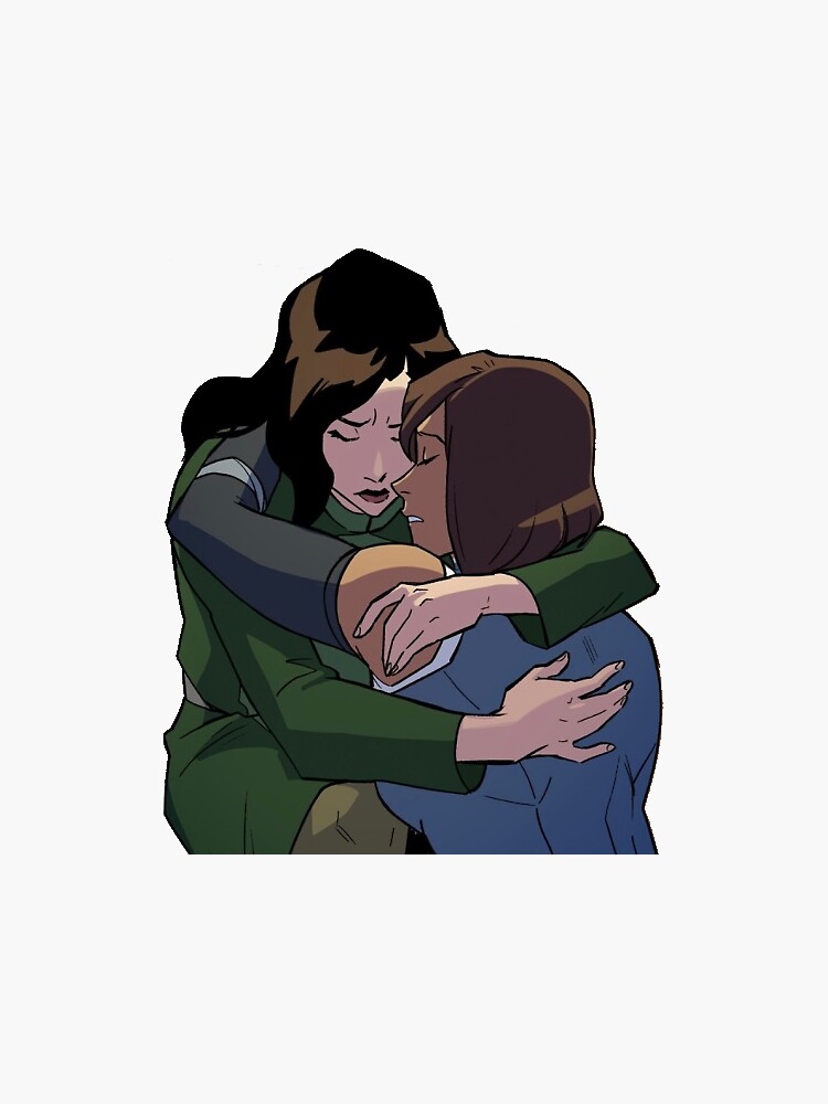 "korrasami hug" Sticker for Sale by bethecowgirl | Redbubble