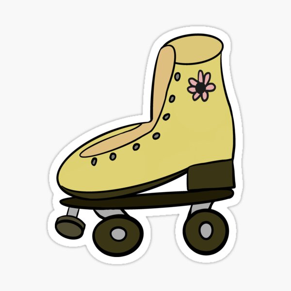 "Yellow Roller Skate" Sticker by erinnsylvania | Redbubble