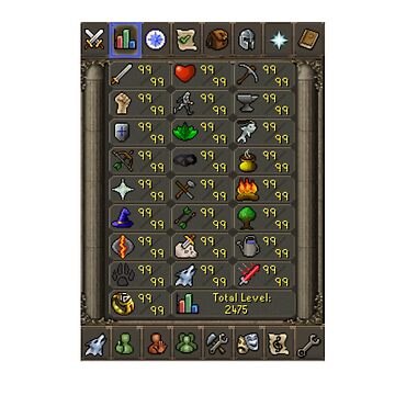 "RuneScape 99 skills" Sticker for Sale by PopCultureWear | Redbubble