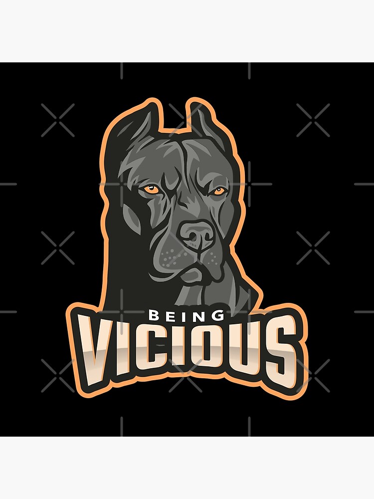"Dog being vicious logo" Poster for Sale by CrazyHowCool | Redbubble
