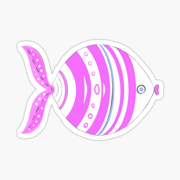 "Pink Kissing Fish" Sticker for Sale by Hearts2 | Redbubble