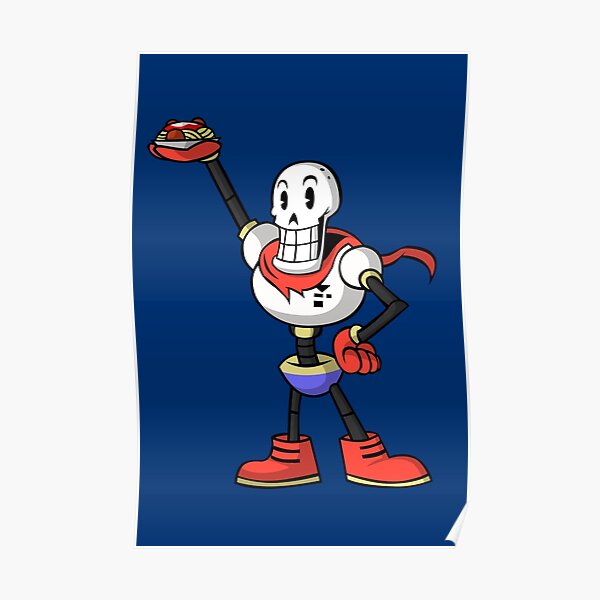 "Undertale - Papyrus with spaghetti" Poster by Gabbo | Redbubble