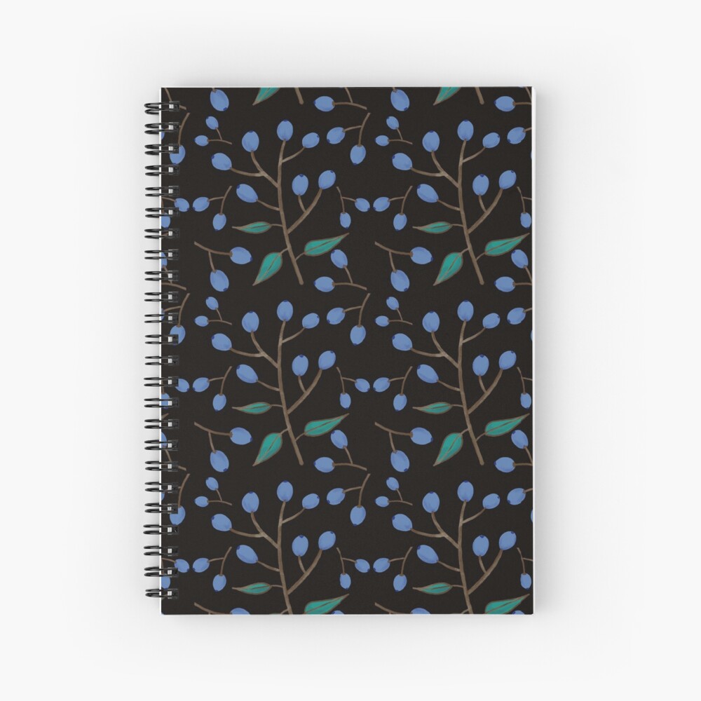 "Blueberry Fruits - Blueberry Plant" Spiral Notebook for Sale by ...