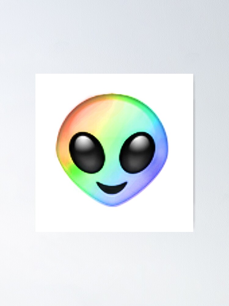 "Rainbow Alien Emoji" Poster for Sale by LadyBoner69 | Redbubble