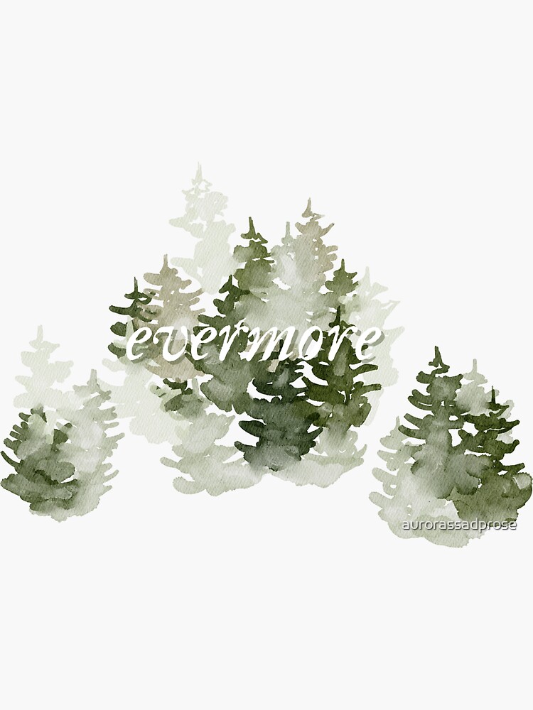 "evermore tree design" Sticker for Sale by aurorassadprose | Redbubble