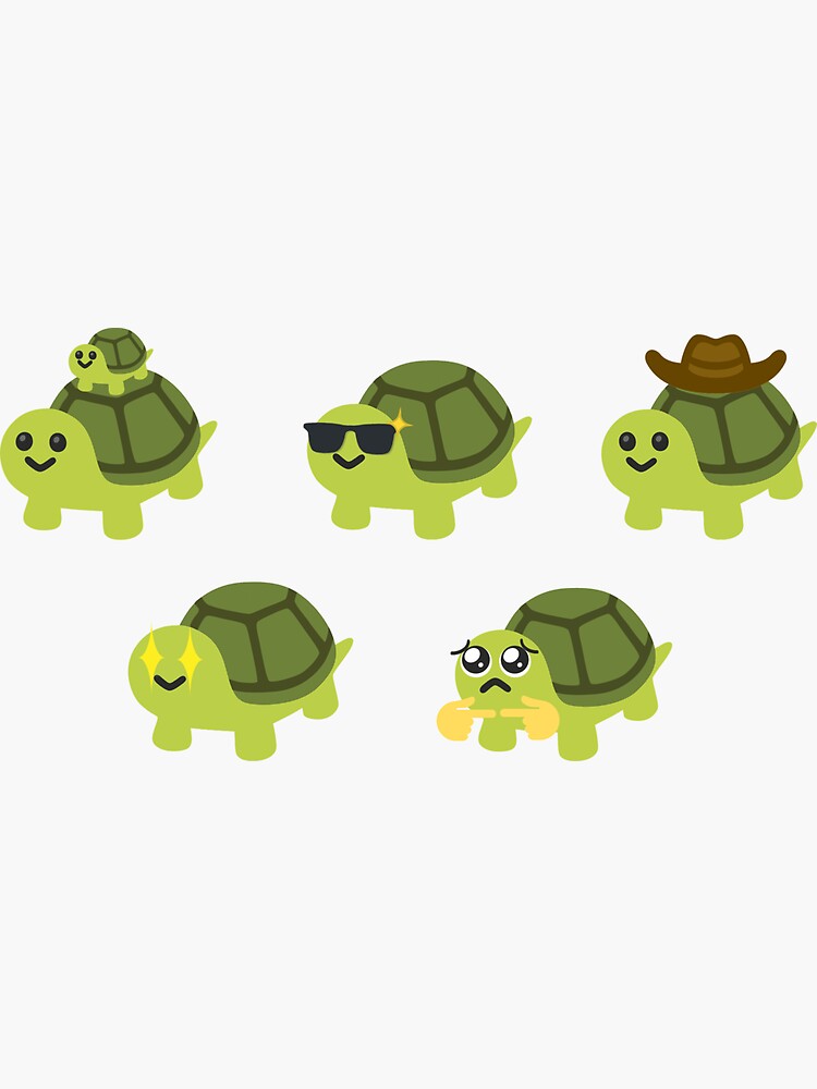 "Turtle Emoji Meme Pack" Sticker for Sale by Culture-Corner | Redbubble